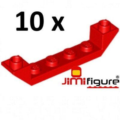 NEW 10 x LEGO Inverted Slope 45 6x1 with 1x4 Cutout Red 52501 Genuine ...
