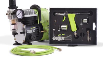 Grex Airbrush Tritium.TS3 Airbrush Combo Kit w/ AC1810-A Compressor ...
