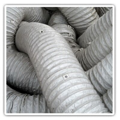 2 x Square Stickers 7.5 cm - Ducting Tubes Air Conditioning #44914 ...