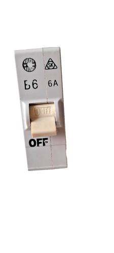 Wylex B6 6A SK Curve B No Base Single Pole MCB Circuit Breaker 6 Amp ...