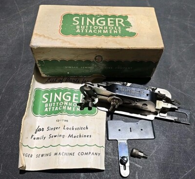 SINGER 121795 BUTTONHOLE Attachment with INSTRUCTIONS VINTAGE | eBay