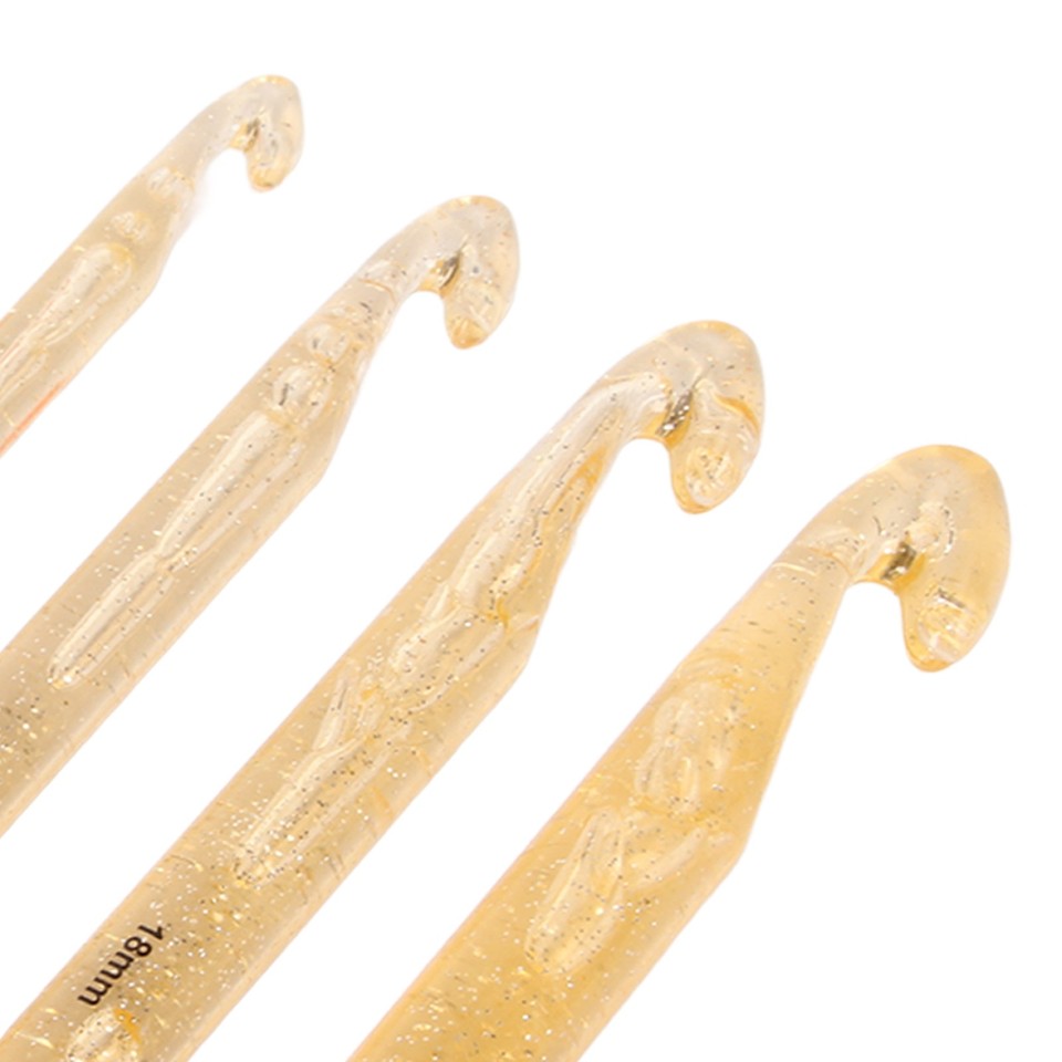 ˜4 Sizes Crochet Hook Set 12mm To 20mm Ergonomic Handle Big Crochet ...