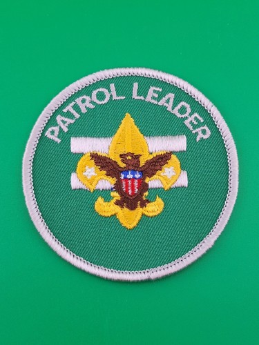 Patrol Leader Green Patch Plastic Gauze Back BSA Boy Scouts America NEW ...