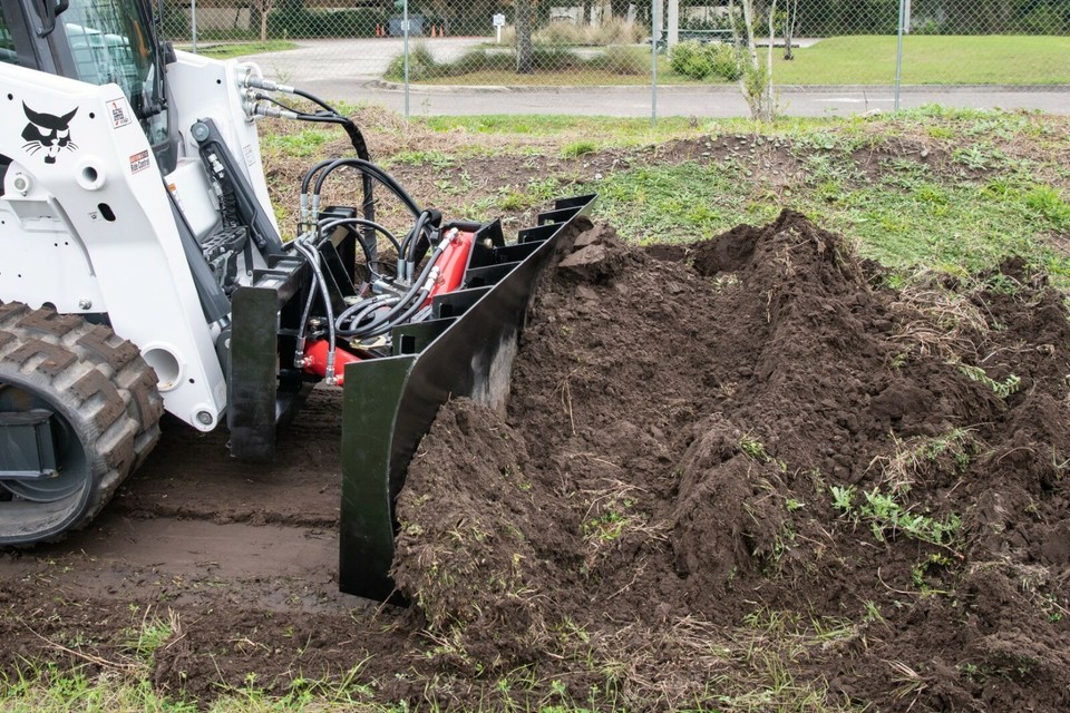 Skid Loader Dozer Blade Attachment 76" Wide Snow Pusher Dirt Pusher | eBay