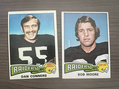 1975 Topps Football Card Lot Oakland Raiders Dan Conners #52 Bob Moore ...