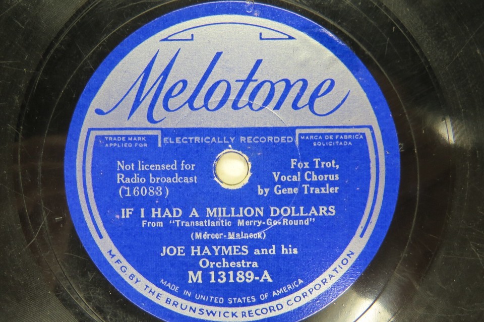 Joe Haymes & Orch. - MELOTONE M 13189 - Mandy & If I Had a Million ...