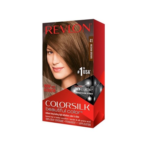 REVLON ColorSilk - Permanent hair color 41 Medium Brown 309978695417 | eBay