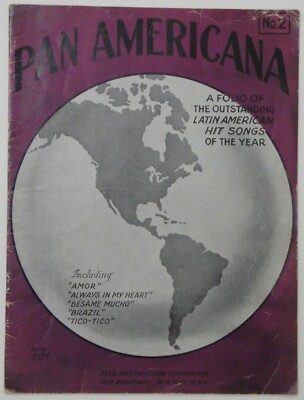 Pan Americana No. 2, Songbook, Latin American Hit Songs, 1944 | eBay