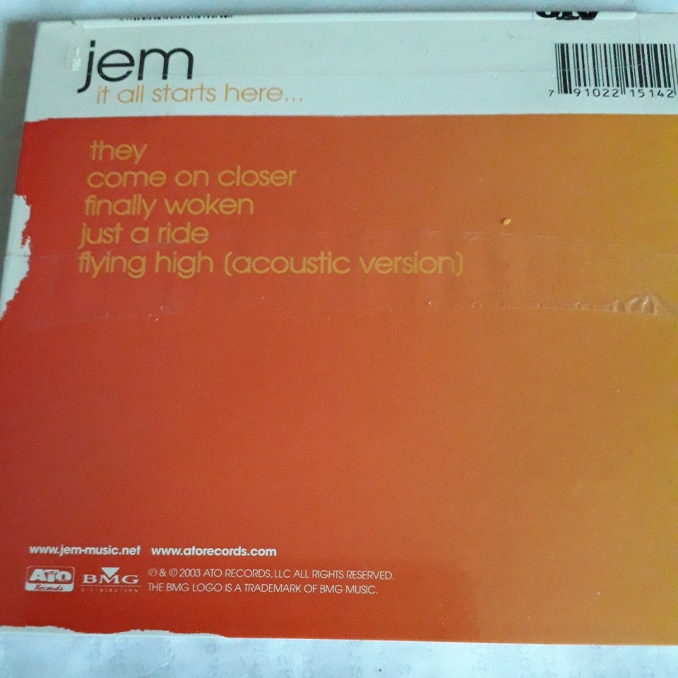 JEM IT ALL STARTS HERE CD EP NEW SEALED 2003 THEY COME ON CLOSER ...