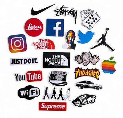 Mixed Brand Logo Vinyl Stickers Set - Gloss Finish | eBay