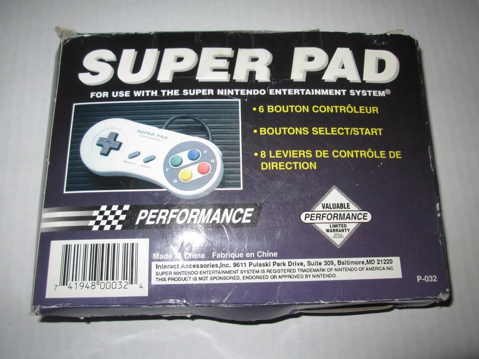 Performance Super pad SNES controller NEW! | eBay