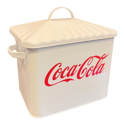 Enamel Ware Coca Cola Bread Box Vtg Style Country Kitchen Farmhouse ...