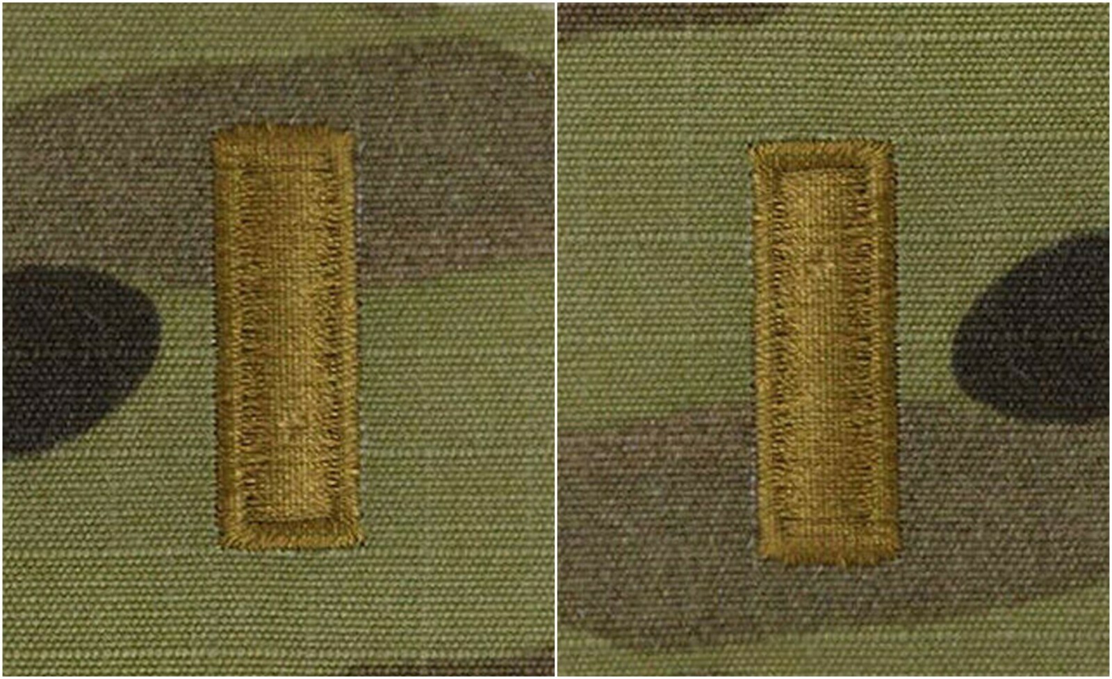 2 Pack Army 2nd Lieutenant Officer 0-1 Rank MultiCam Shoulder Loop ...