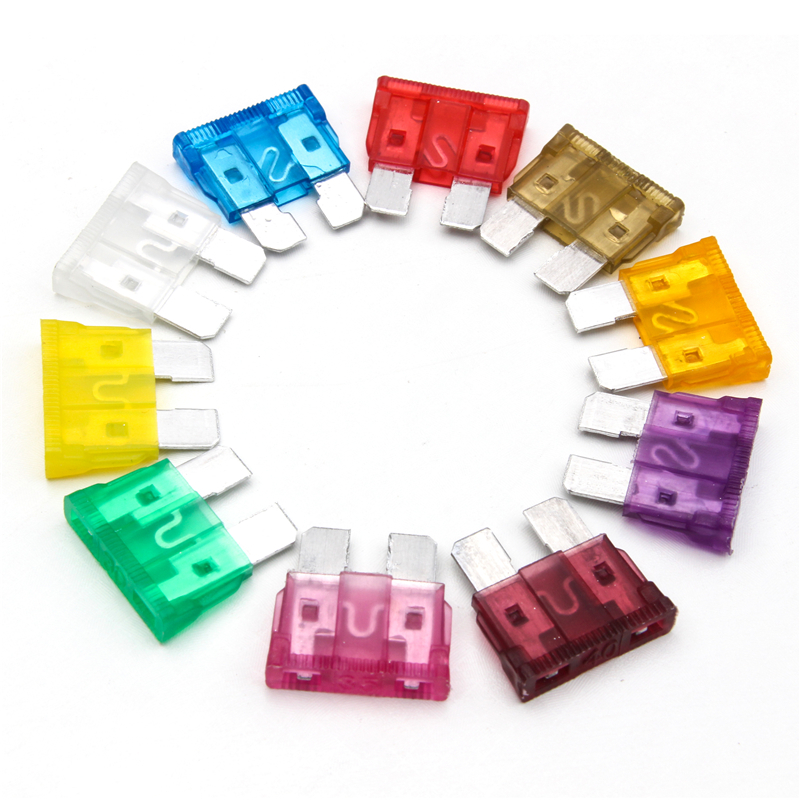 100Pcs Automobile Fuse Middle Piece Fuse Assortment Box For Car Medium ...