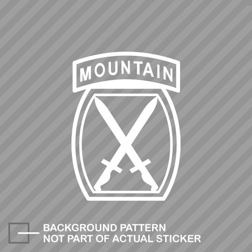 10th Mountain Division Sticker Decal Vinyl mountain warfare light ...