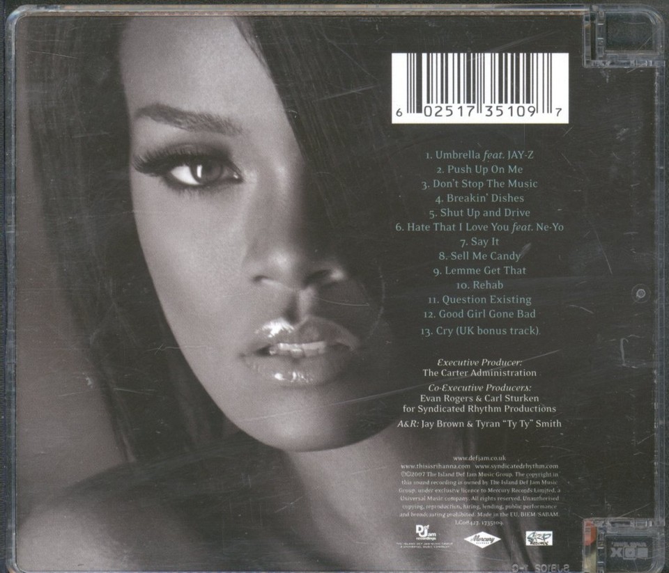 Rihanna Good Girl Gone Bad CD UK Def Jam Recordings 2007 in super jewel ...