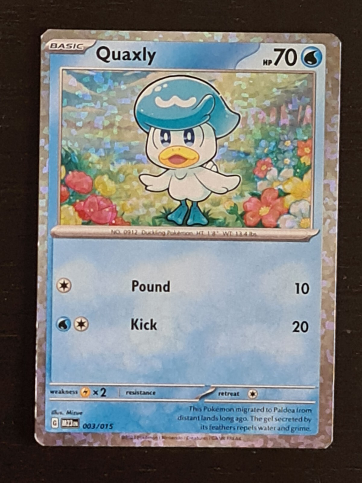 Pokemon TCG Quaxly Pokémon Card McDonald's Promos 2023 003/015 Regular ...