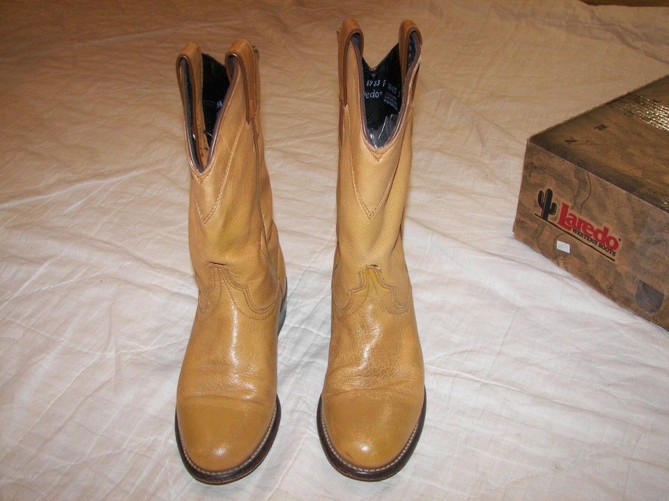 Women's Laredo Western Boots in Original Box - 5.5M - Tan | eBay