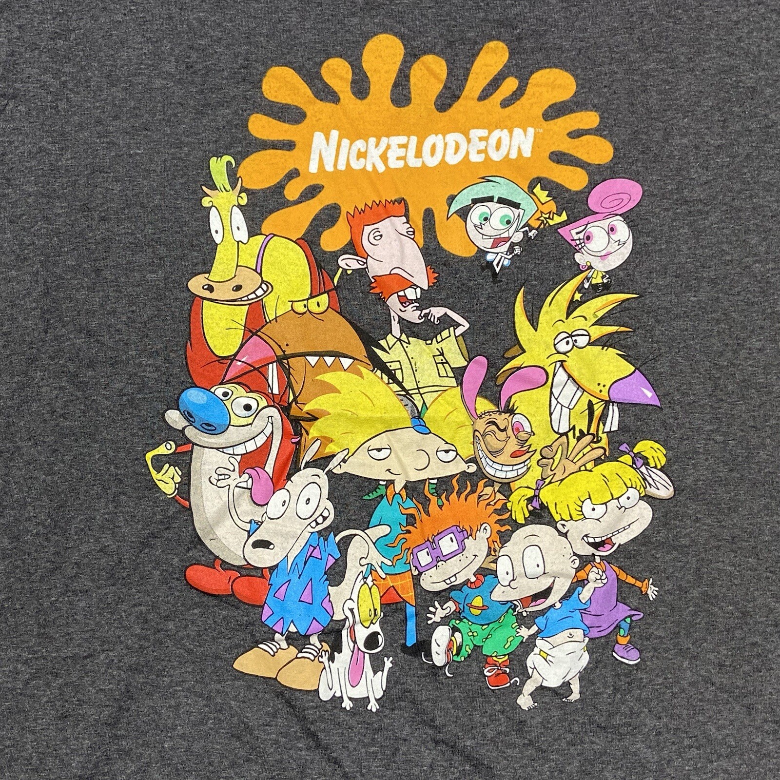 Nickelodeon Characters Rugrats Hey Arnold! Graphic T … - Gem