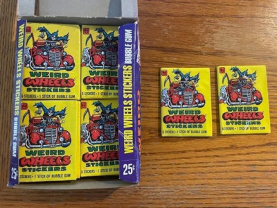 (2) Weird Wheels Stickers 1980 Topps Sealed Wax Gum Trading Card Packs ...