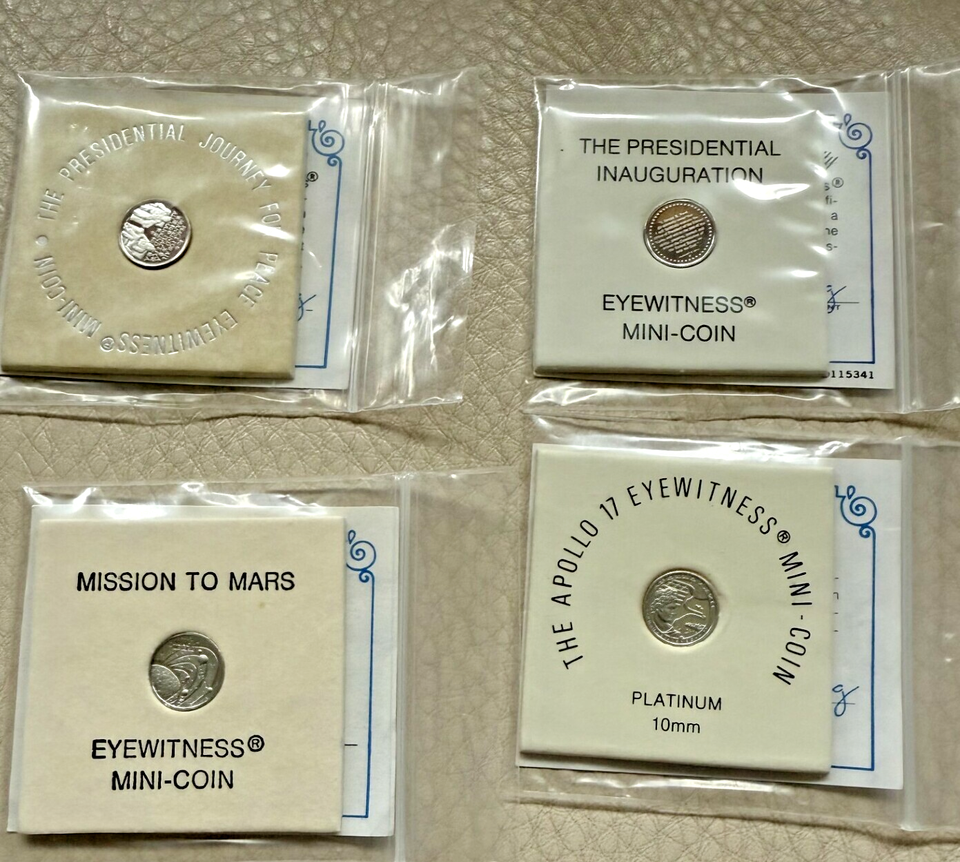 The Franklin Mint 1.4g Platinum 10mm Mini-Coin Set of 12 Limited ...