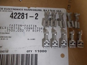 CONTACT .250 FASTIN - ON RCPT P/N 42281-2 (40PCS/ORDER) | eBay