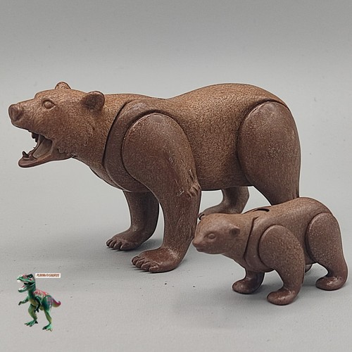 Playmobil adult Kodiak bear and breeder-zoo-jungle-animal reserve ...