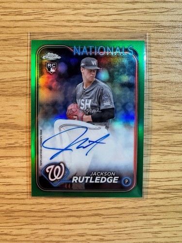 2024 Topps Chrome #RA-JRU Jackson Rutledge RC Rookie Auto Green ...