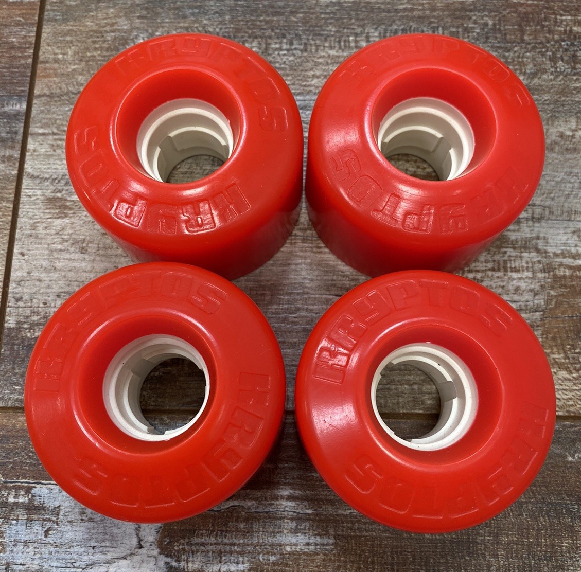 Vintage 1980s Kryptos Skateboard Wheels Set Of 4 Red White Kryptonics ...