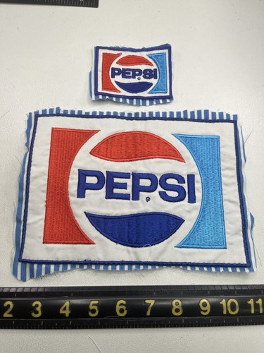 VINTAGE c 1980s PEPSI COLA Uniform Patch Lot Of 2 & 1 Is Giant M029 | eBay
