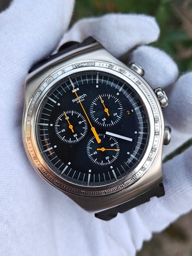 Rare Swatch Irony V8 Swiss Made Big Case 47mm SS Men's Chronograph ...