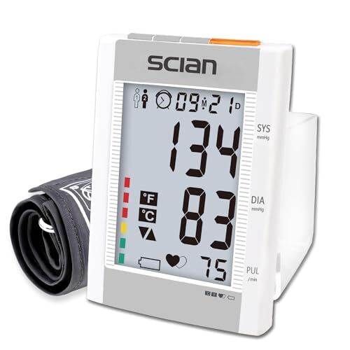 SCIAN Blood Pressure Monitor Full Screen LCD Display Large Cuff Storage ...