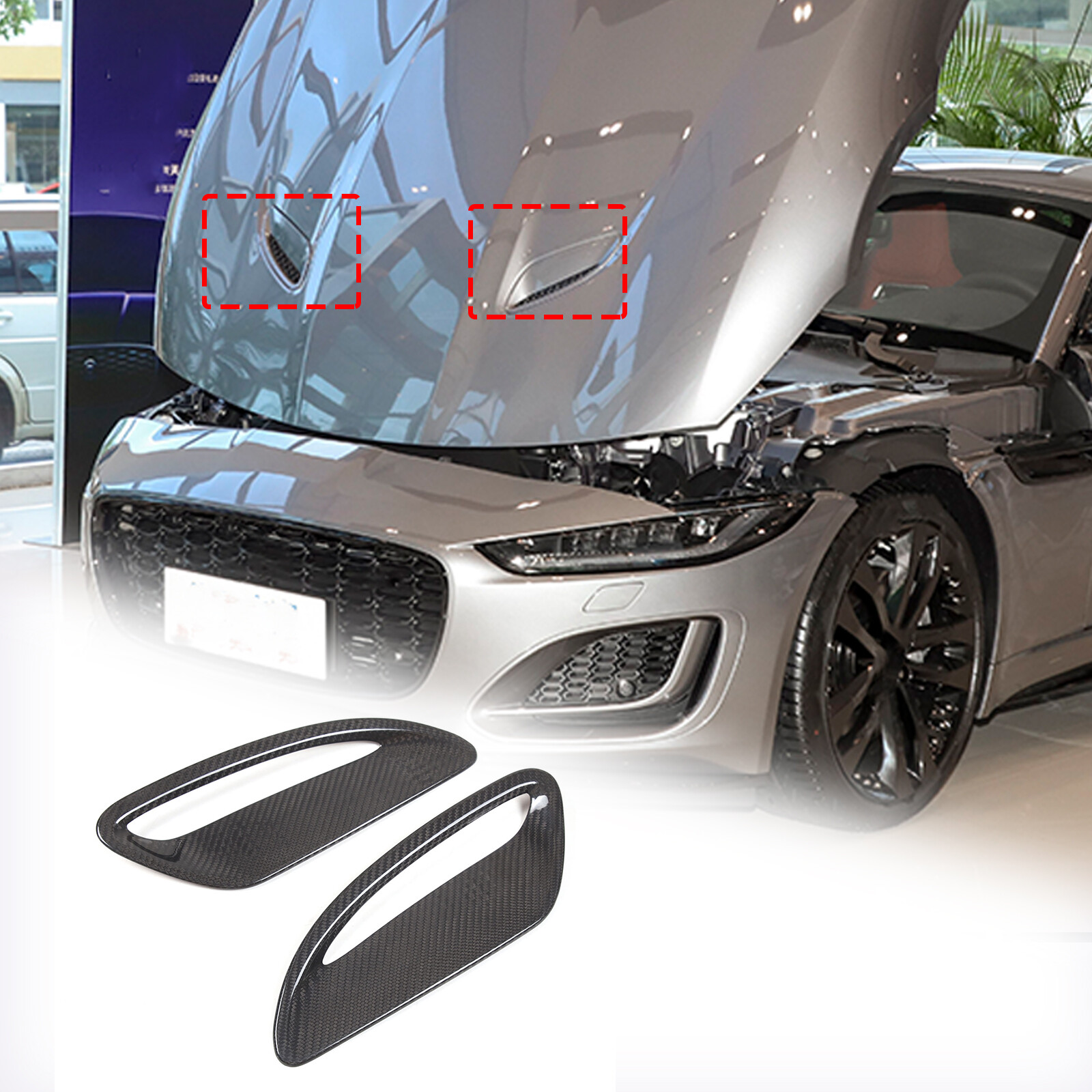 Carbon Fiber Hood Air Intake Trim Frame Fits For Jaguar F-TYPE 2021+ | eBay