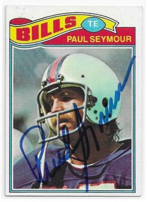 PAUL SEYMOUR Autographed Signed 1977 Topps Football card #317 Buffalo ...