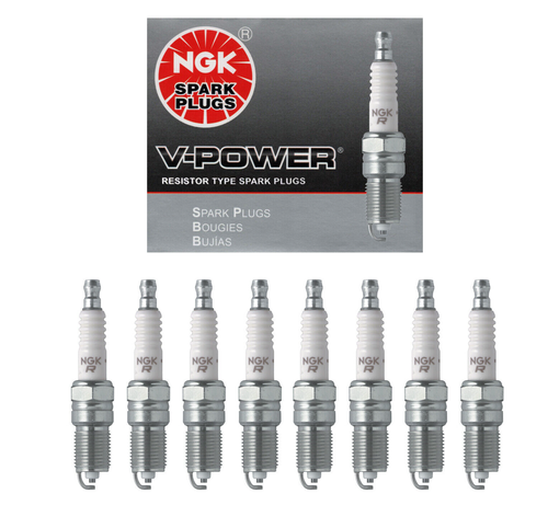 NGK V-Power Spark Plug 8PCS 68-15 for Cadillac Chevy Ford Mazda Mercury ...