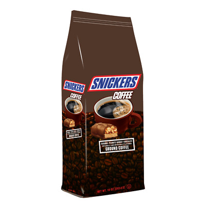 Snickers Caramel Peanut Nougat & Chocolate Flavored Ground Coffee - 10 ...