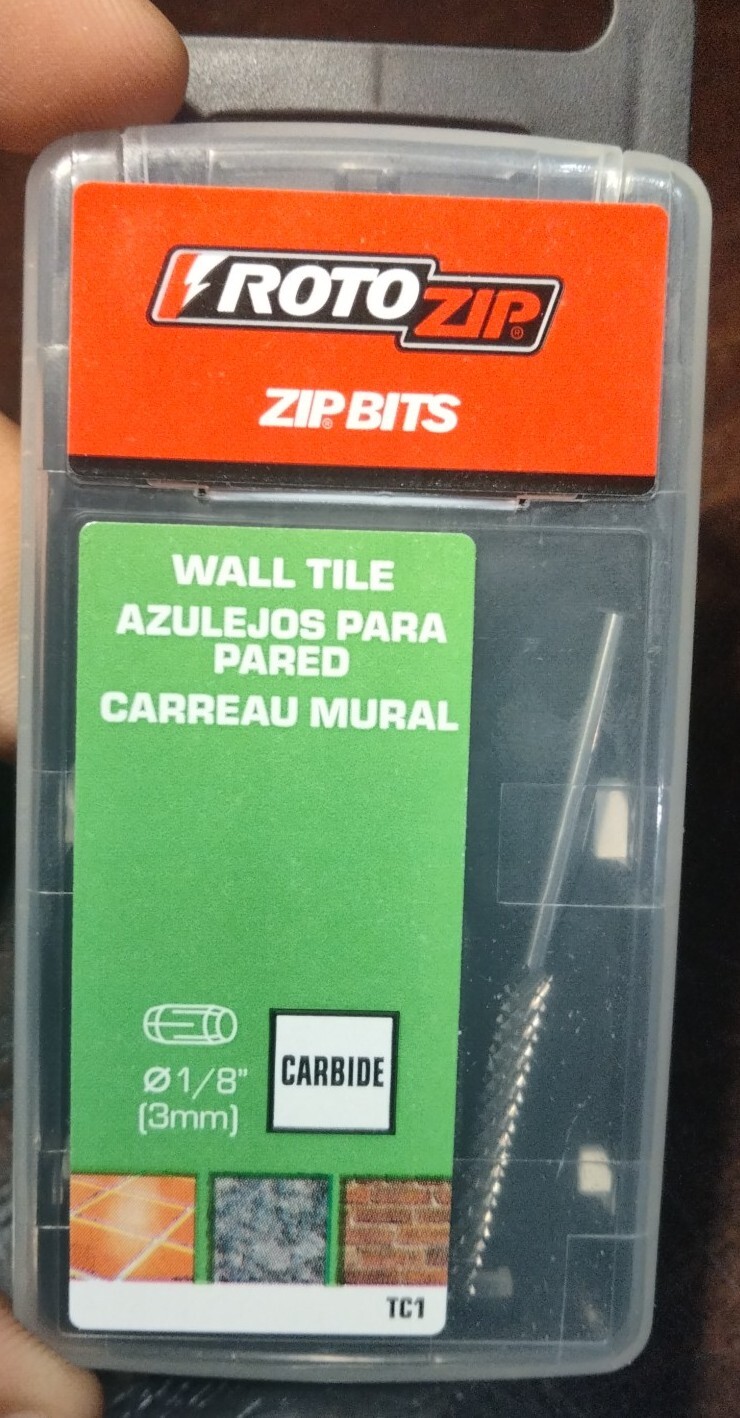 Roto Zip, "ZIP BITS" Wall Tile. 1/8" Carbide. #TC1 | eBay