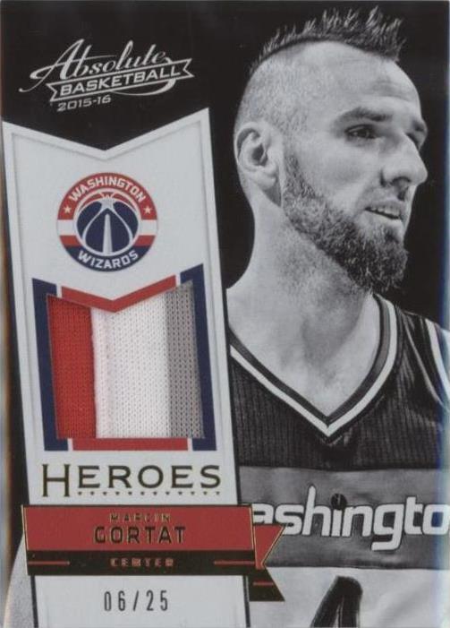 2015-16 Panini Absolute - Heroes Materials Marcin Gortat #17 Prime /25 ...