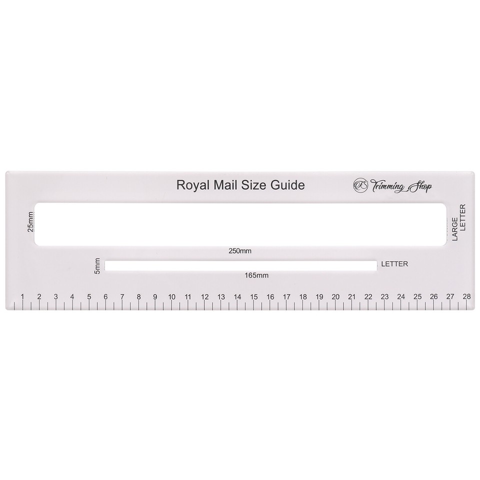 Red White Wooden Royal Mail PIP PPI Template Post Postage Ruler Charge ...