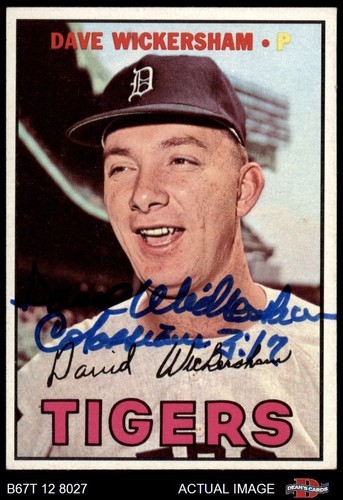 1967 Topps #112 Dave Wickersham Tigers AUTO Signed | eBay