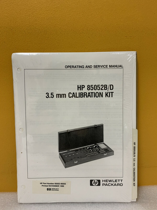 HP 85052-90055 85052B/D 3.5 mm Calibration Kit Operating and Service ...