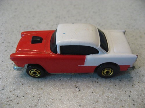 Vtg Hot Wheels Red & White 55 Chevy Blackwalls Malaysia 1978 | eBay