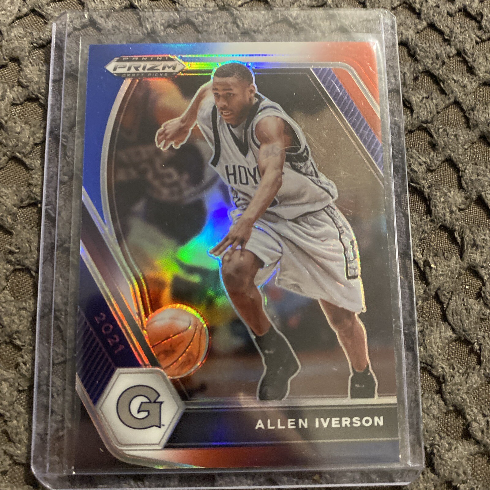 2021-22 Panini Prizm Draft Allen Iverson Red, White & Blue Prizm #85 ...