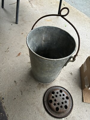 Antique Loop Handle Galvanized Well Bucket With Weight In Bottom | eBay