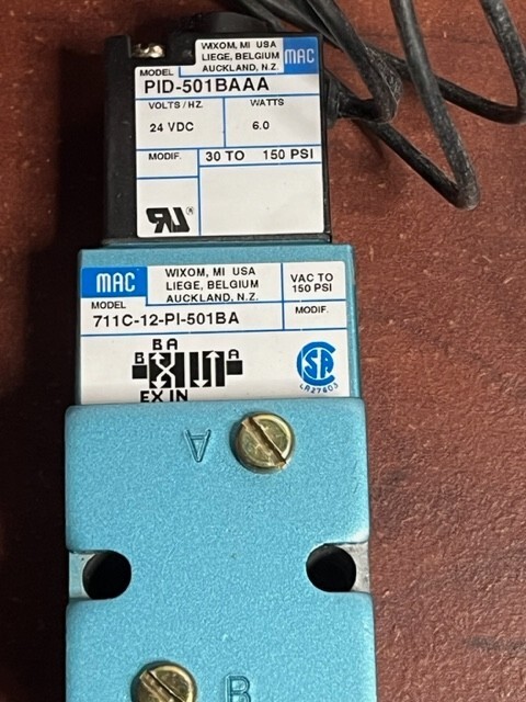 MAC VALVES 711C-12-PI-501BA SOLENOID VALVE 4WAY 2POS 24VDC 6W NEW | eBay