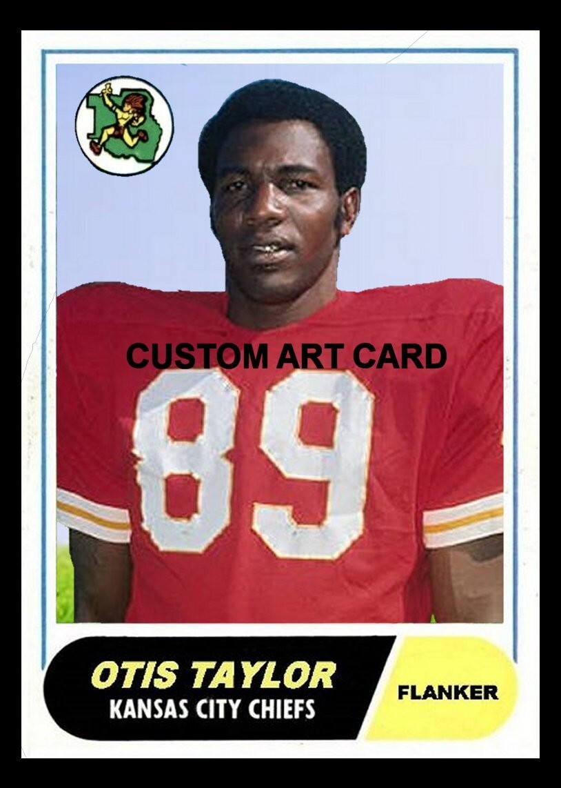 Otis Taylor Kansas City Chiefs 1968 Style Custom Football Art Card | eBay