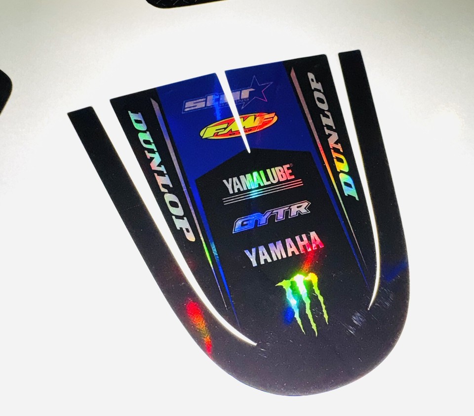 YAMAHA PW50 HOLOGRAPHIC TEAM GRAPHICS GLOSS DECALS 21MIL MX LAMINATION ...