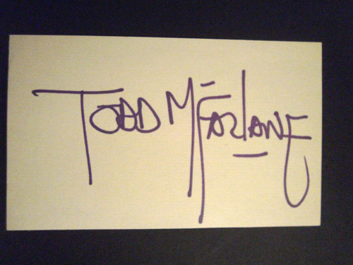 TODD McFARLANE Signed Autographed Index Card | eBay