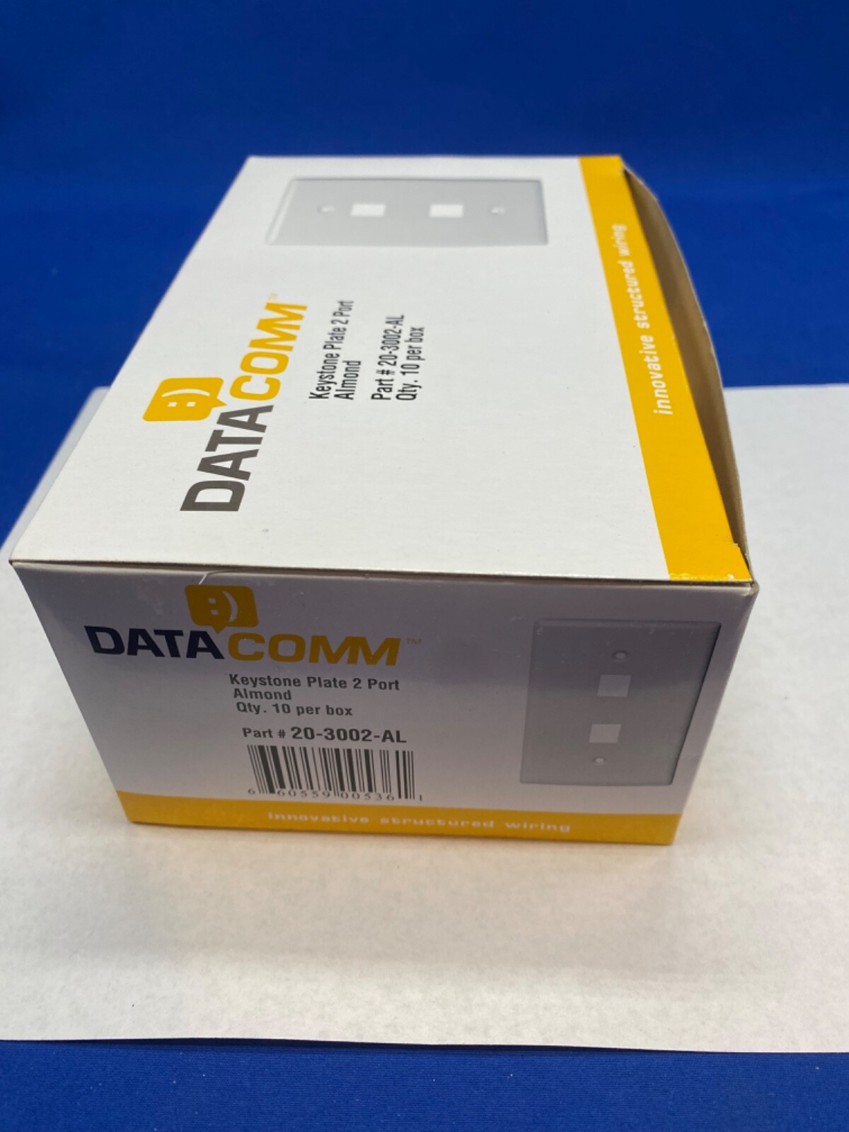 DATACOMM qty 10 box lot, keystone plate 2 port almond 20-3002-AL | eBay