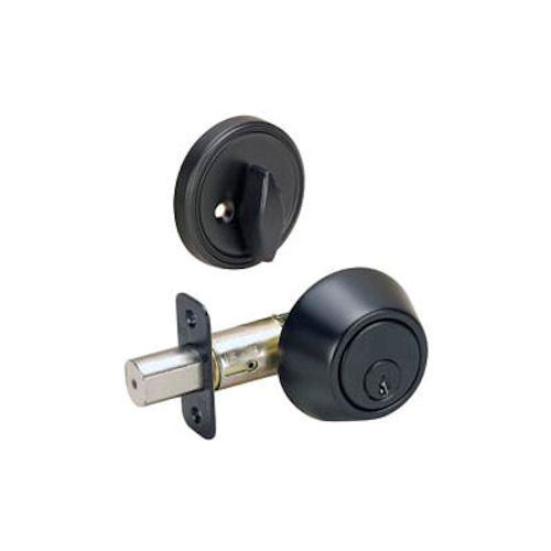 Designers Impressions Matte Black Single Cylinder Deadbolt Door Lock | eBay